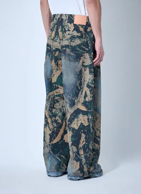 Acne Studios 2021f Straight-leg Jeans With Seasonal Print