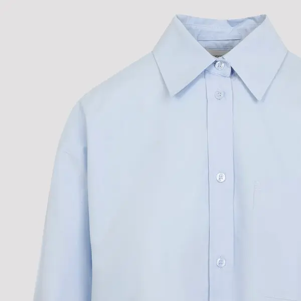 Sportmax Nespola Cotton Blend Long Shirt - Blue