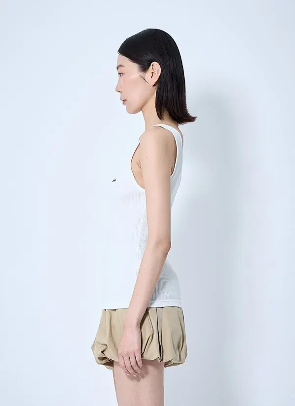 Chloé Logo Motif Jersey Tank Top - White