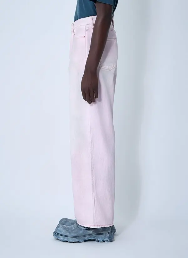 Acne Studios 1981 Coated Straight-leg Jeans - Pink
