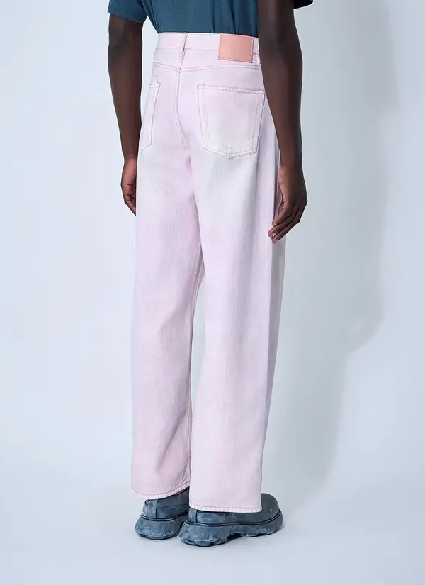 Acne Studios 1981 Coated Straight-leg Jeans - Pink