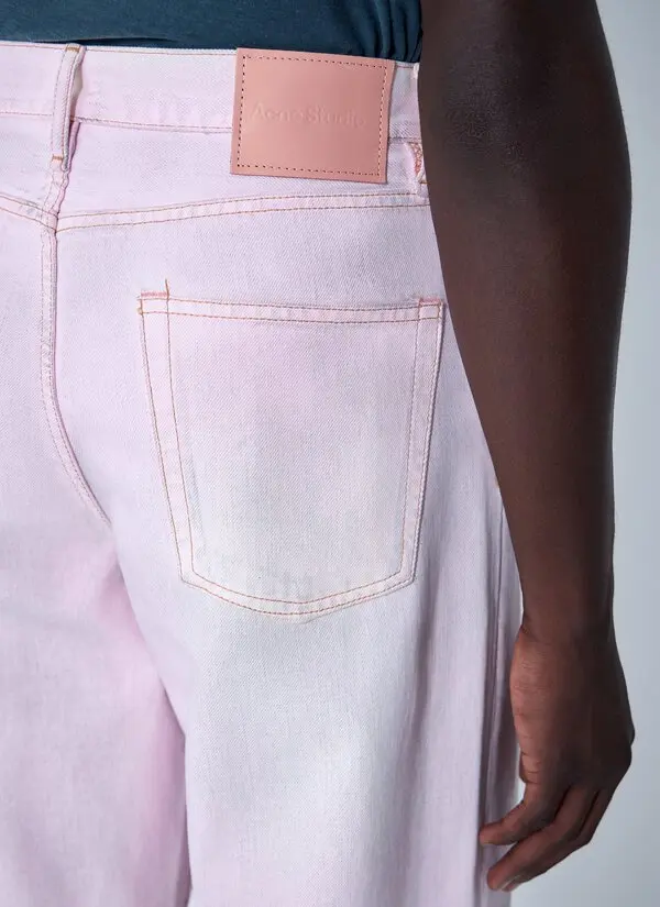 Acne Studios 1981 Coated Straight-leg Jeans - Pink