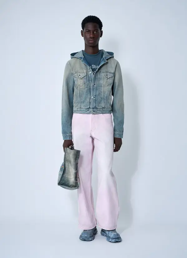 Acne Studios 1981 Coated Straight-leg Jeans - Pink