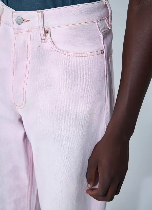 Acne Studios 1981 Coated Straight-leg Jeans - Pink
