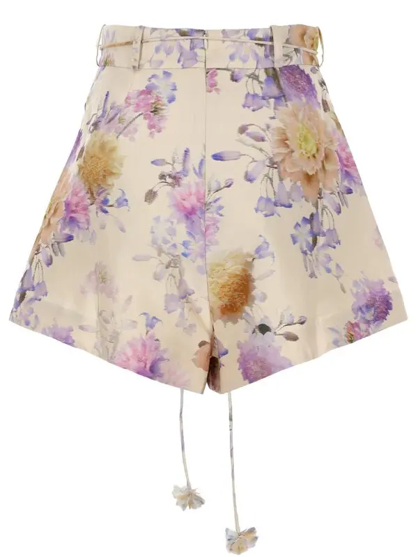 Zimmermann Luna Tuck Shorts - Multicolor