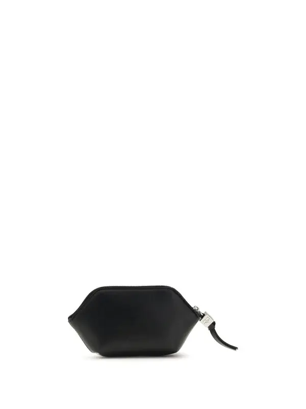 GANNI Bou Coin Purse With Poodle - Black