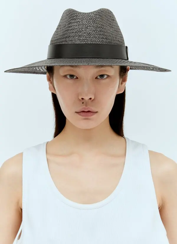 Max Mara Paper Yarn Hat With Flat Brim