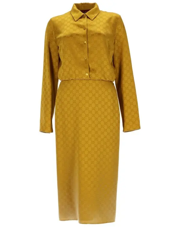 Gucci Midi Dress With Shirt - Cream