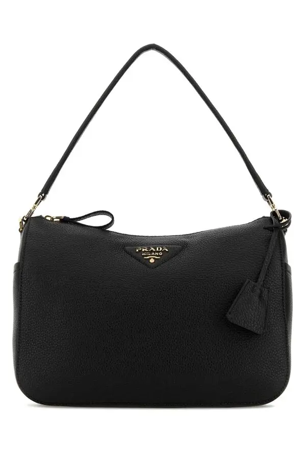 Prada Leather Shoulder Bag - Black