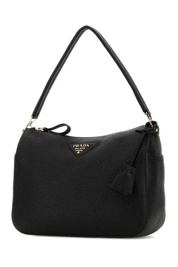 Prada Leather Shoulder Bag - Black