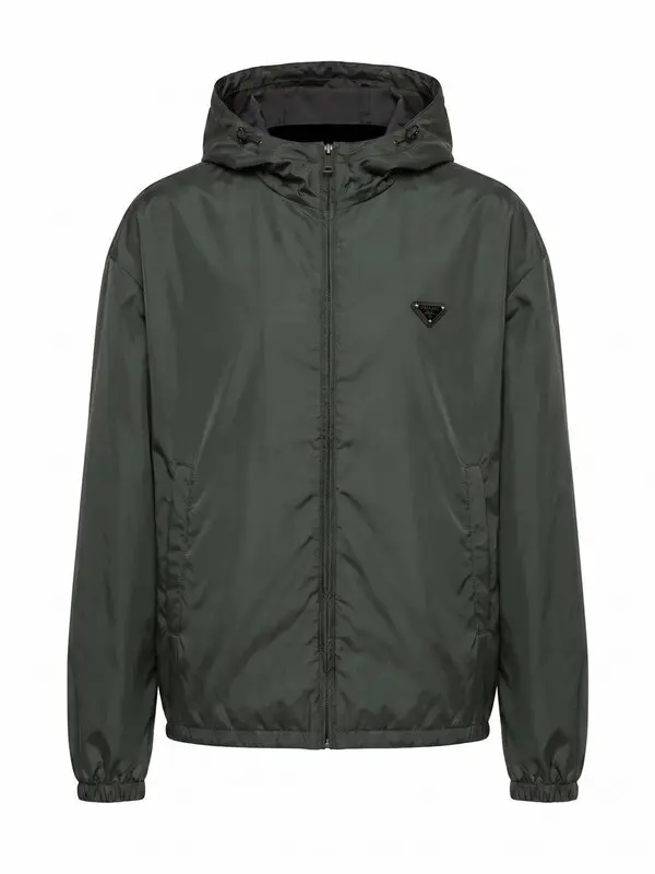 Prada Re-nylon Jacket With Logo Detail - Multicolor