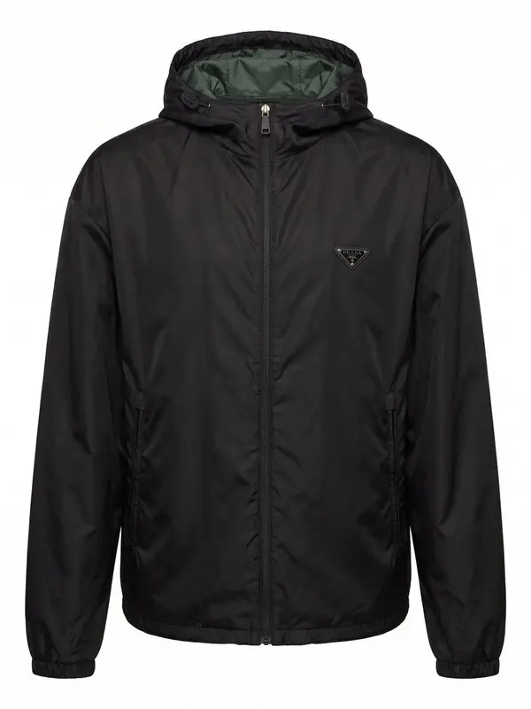 Prada Re-nylon Jacket With Logo Detail