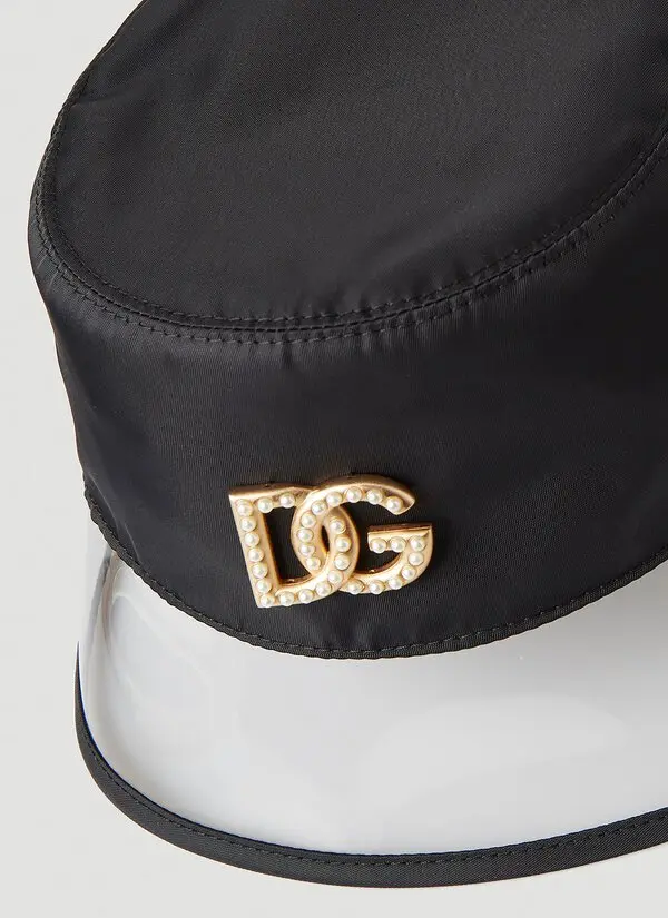 Dolce & Gabbana Embellished Logo Bucket Hat