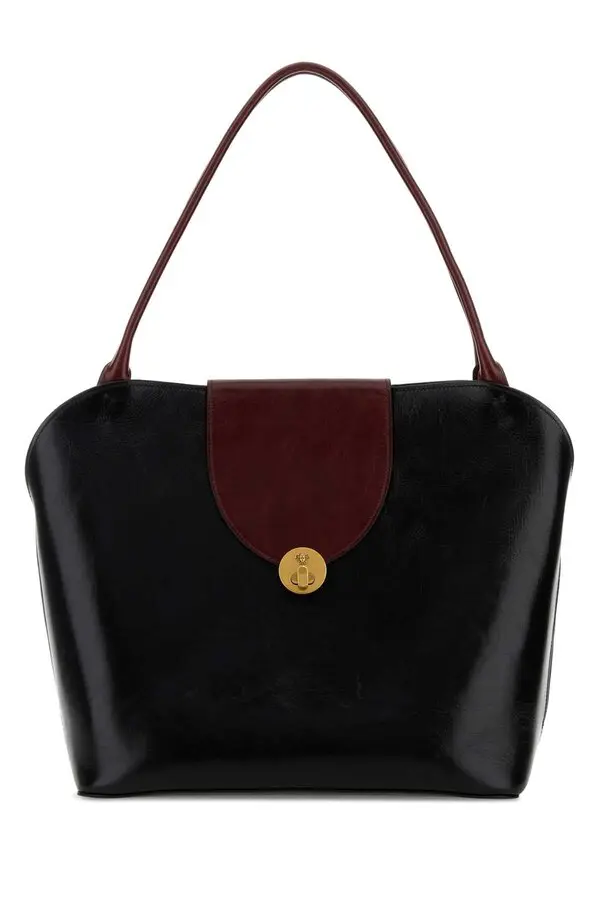 Versace Leather Shopping Bag - Black