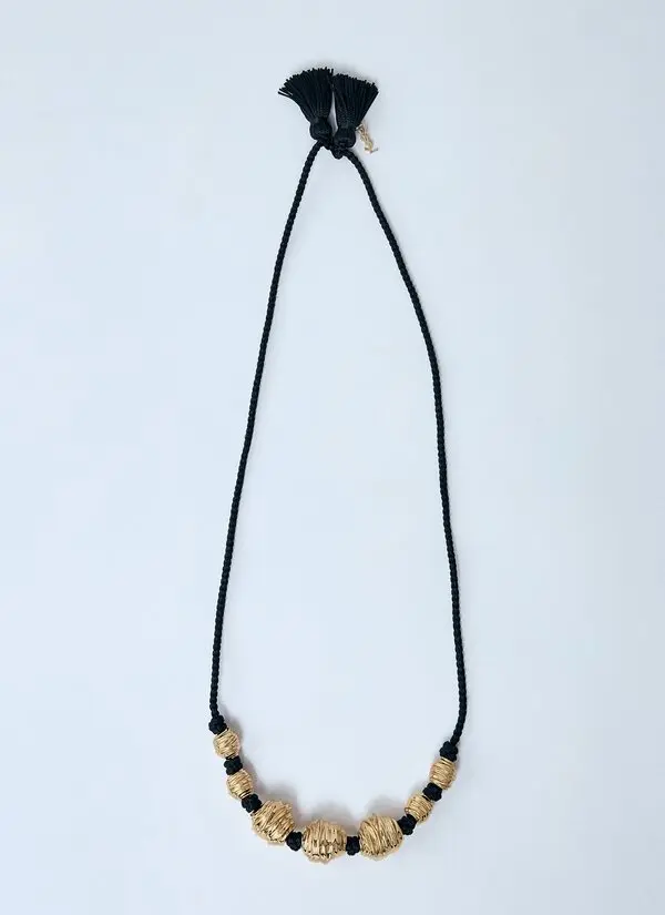 Saint Laurent Metal And Tassel Necklace