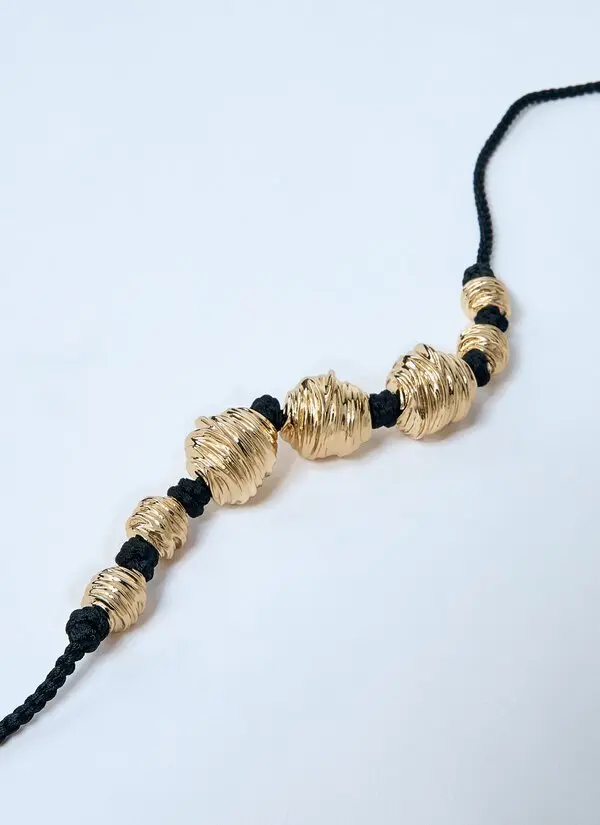 Saint Laurent Metal And Tassel Necklace