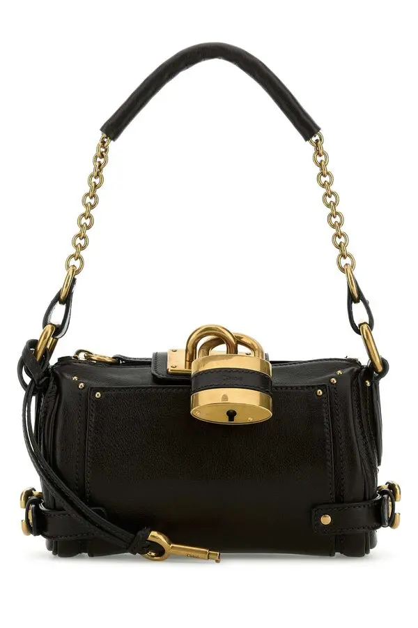 Chloé Small Paddington Leather Shoulder Bag - Black