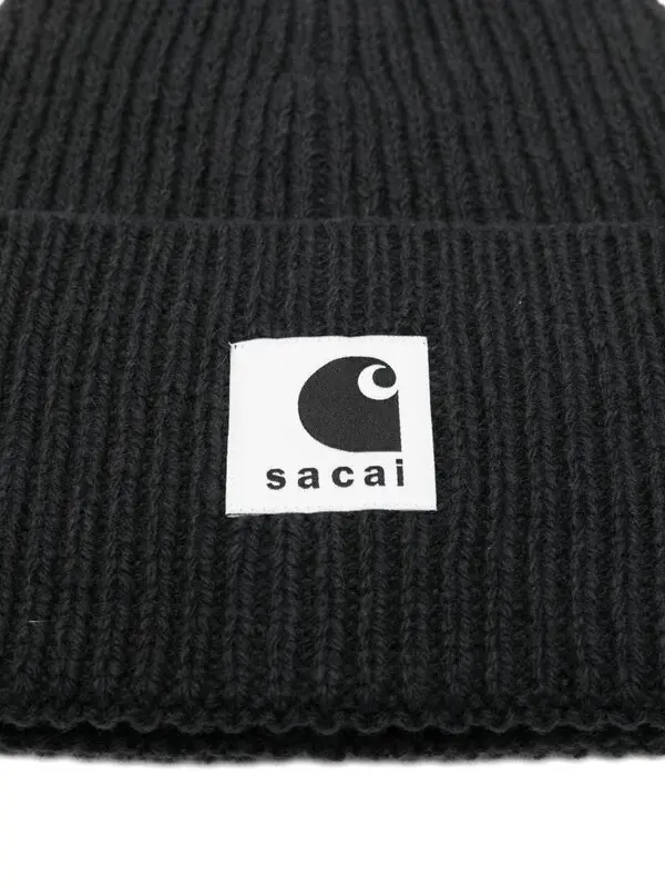 SACAI X CARHARTT WIP Logo Wool Beanie