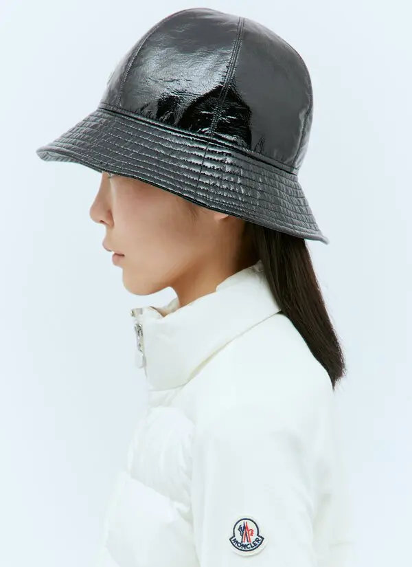 Moncler Logo Patch Quilted Bucket Hat