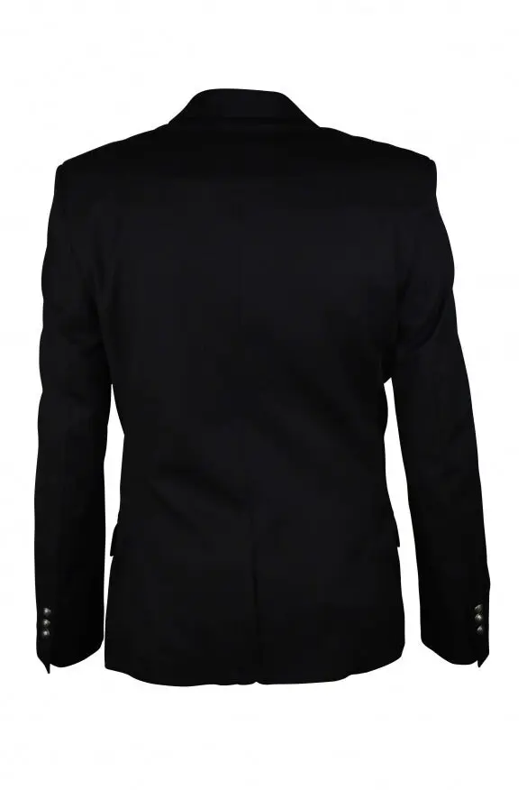 Balmain Wool Double-breasted Blazer With Silver Button Details
