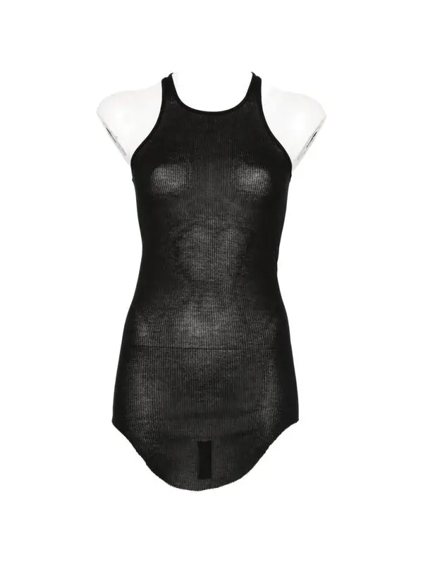 Rick Owens Asymmetric Ribbed Knit Tank Top - Multicolor