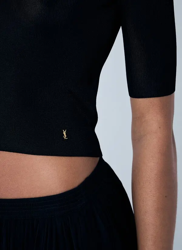 Saint Laurent Cassandre Knit Top