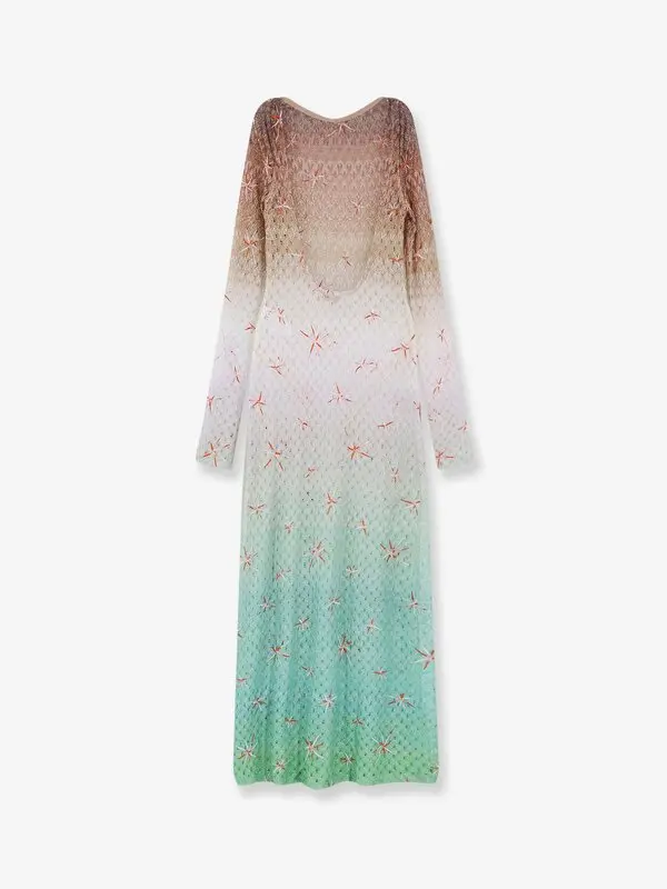 Missoni Long Sleeve Embroidered Cover-up Dress