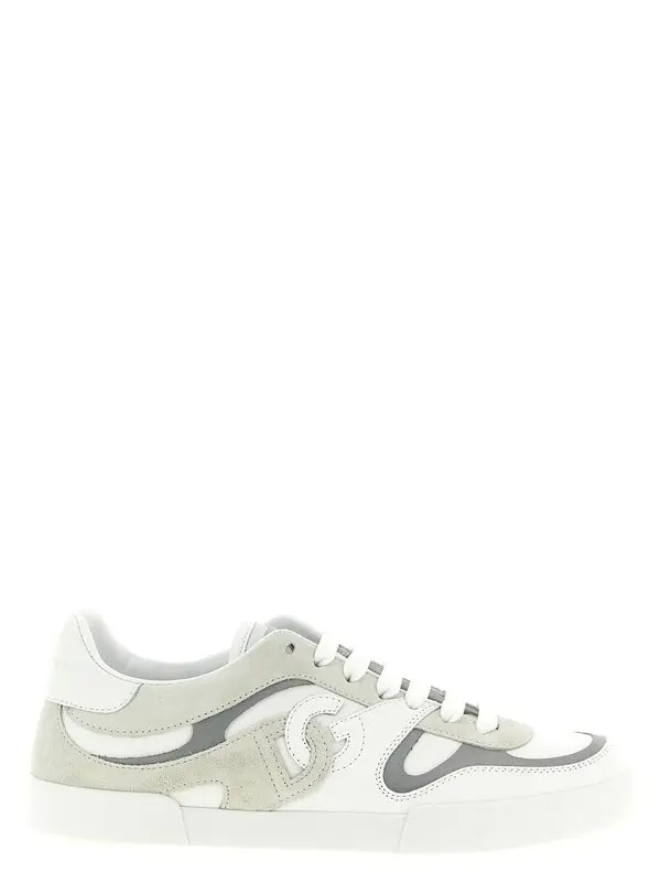 Dolce & Gabbana Portofino Leather Low-top Sneakers - Gray