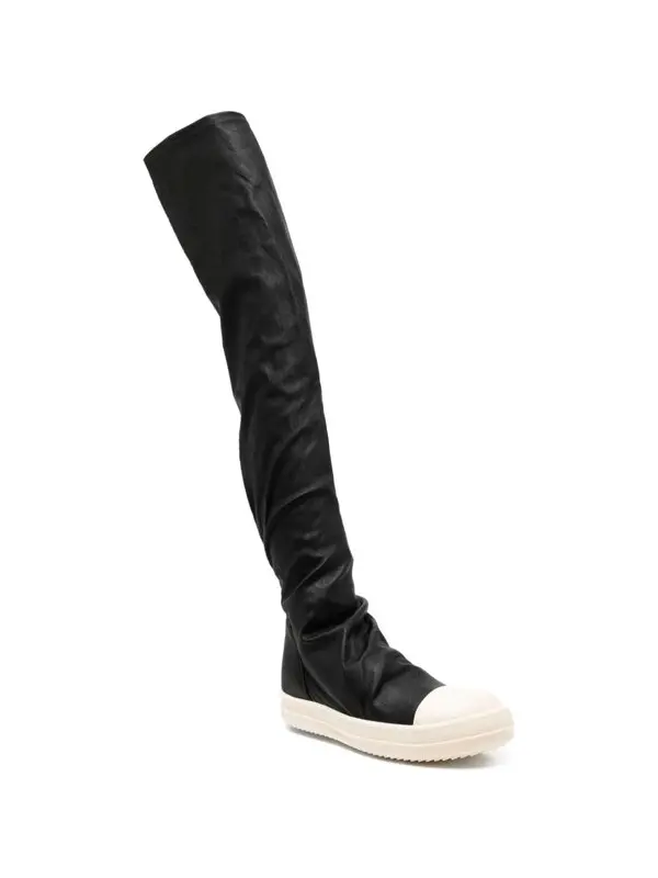 Rick Owens Over-the-knee Stretch Boots With Cap Toe - Multicolor