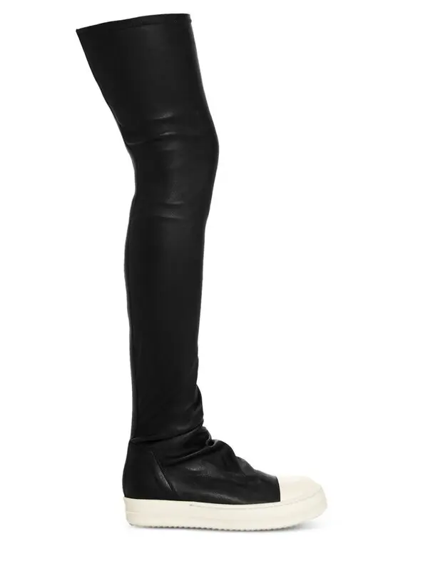 Rick Owens Over-the-knee Stretch Boots With Cap Toe - Multicolor