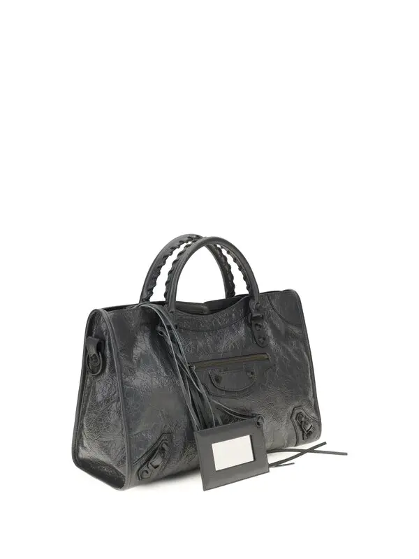 Balenciaga Le City Medium Handbag In Arena Lambskin