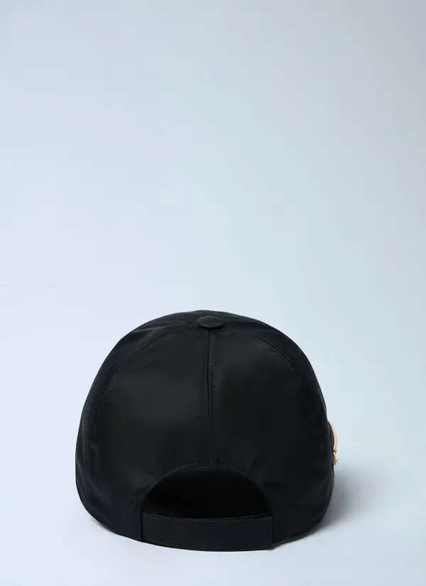 Prada Re-nylon Baseball Cap With Logo Plaque