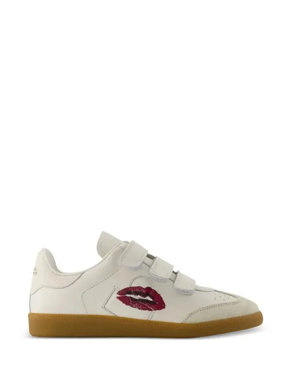 Isabel Marant Étoile Beth Leather & Suede Sneakers With Kiss Detail - Multicolor