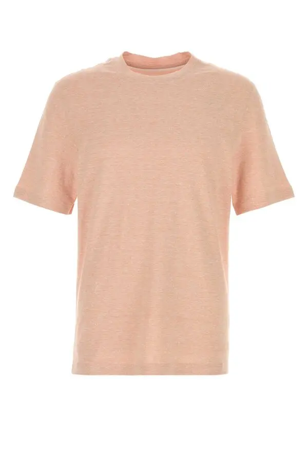 Brunello Cucinelli Salmon Linen Blend T-shirt