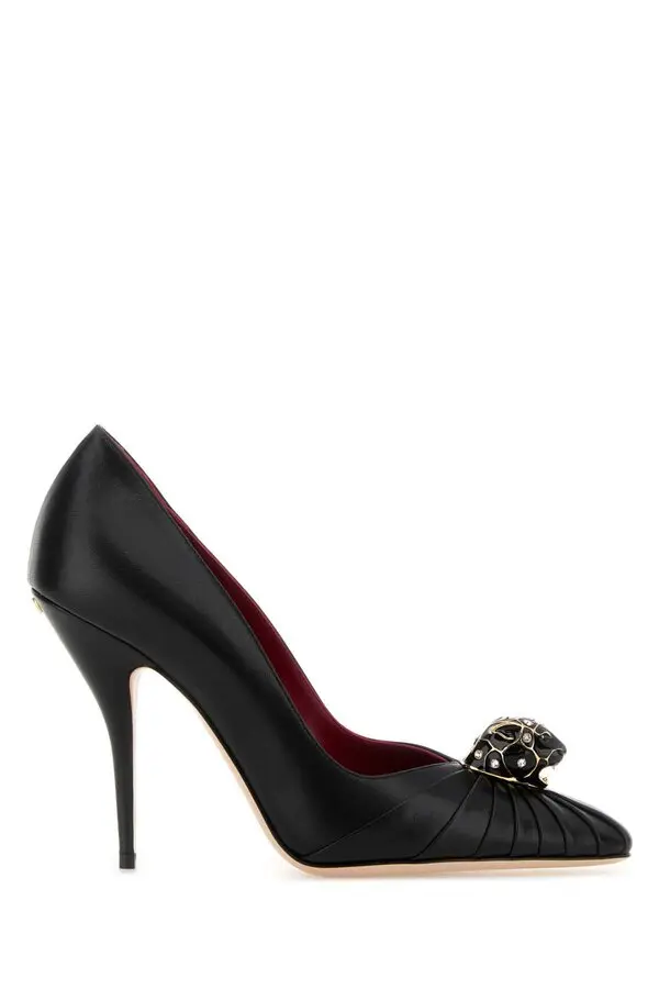Valentino Garavani Leather Pas De Chat Pumps With Embellished Detail
