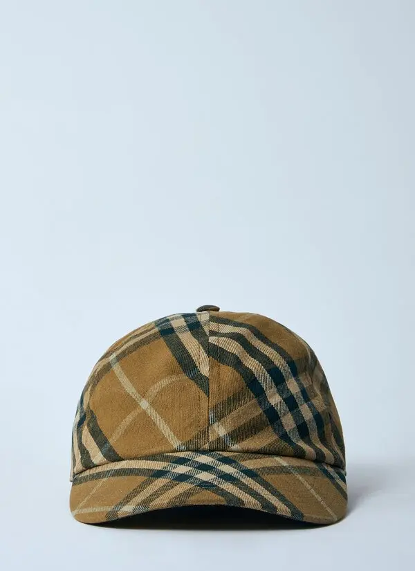 Burberry Check Cotton Baseball Cap