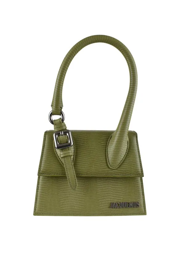 Jacquemus Le Chiquito Medium Loop Lizard Effect Leather Bag