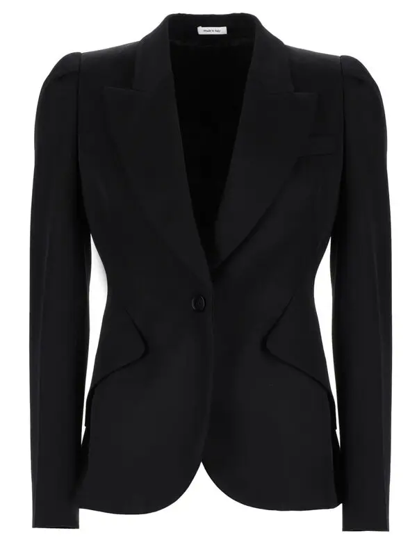 Alexander McQueen Single-breasted Jacket - Black