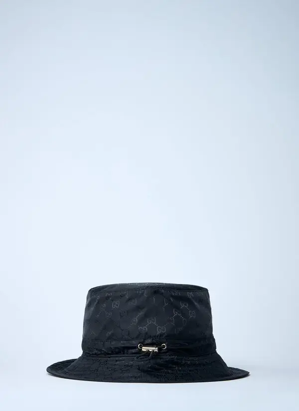 Gucci Logo Motif Bucket Hat - Black