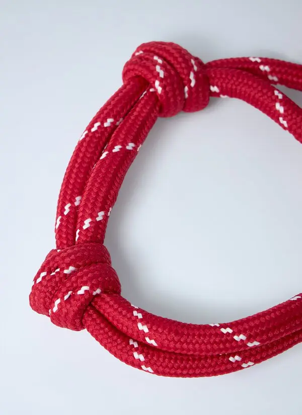 Miu Miu Cord Bracelet With Logo Engraved Hardware