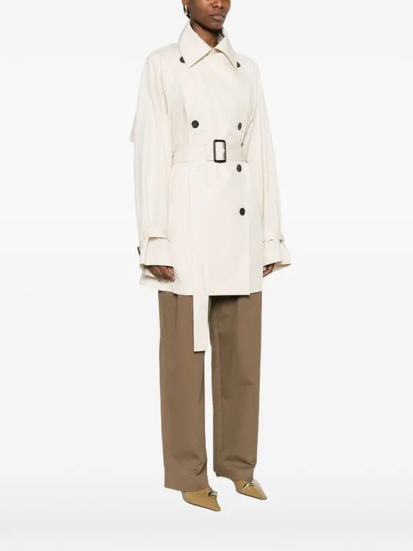 TOTEME Cotton Trench Coat With Buckled Belt - Multicolor
