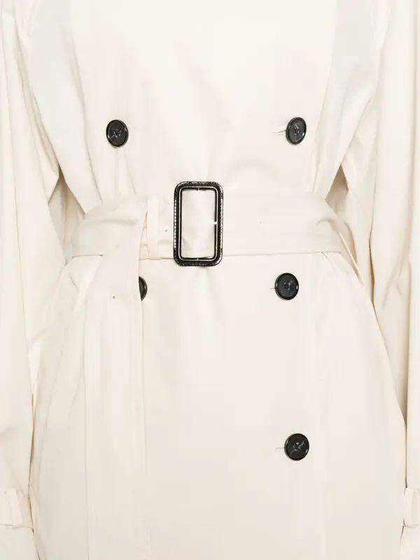 TOTEME Cotton Trench Coat With Buckled Belt - Multicolor