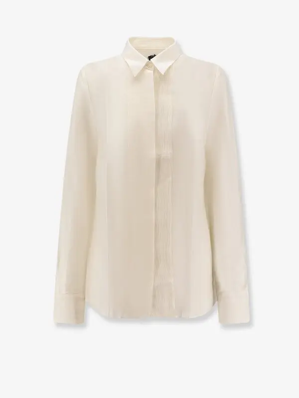 BOSS Bisina Shirt In Lyocell, Silk, And Wool - Multicolor