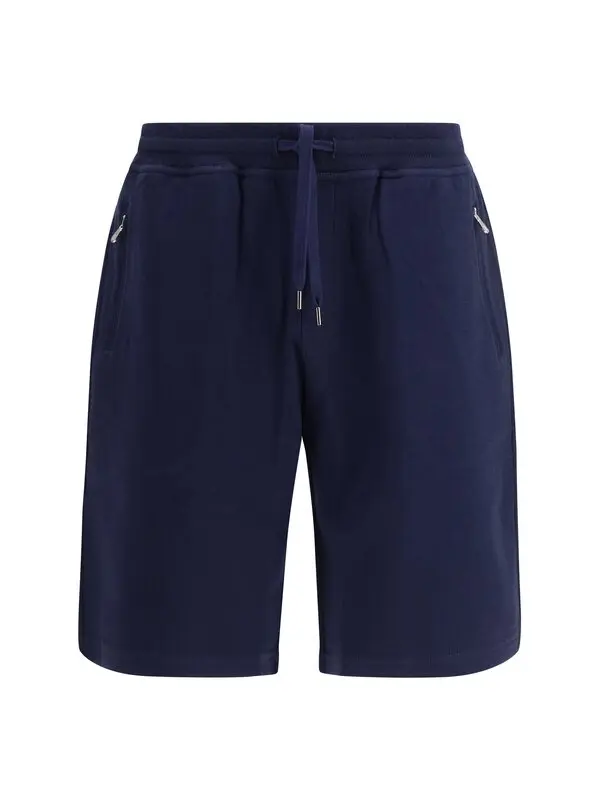 Brunello Cucinelli Cotton Cashmere And Silk Shorts - Blue