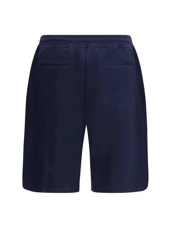 Brunello Cucinelli Cotton Cashmere And Silk Shorts - Blue