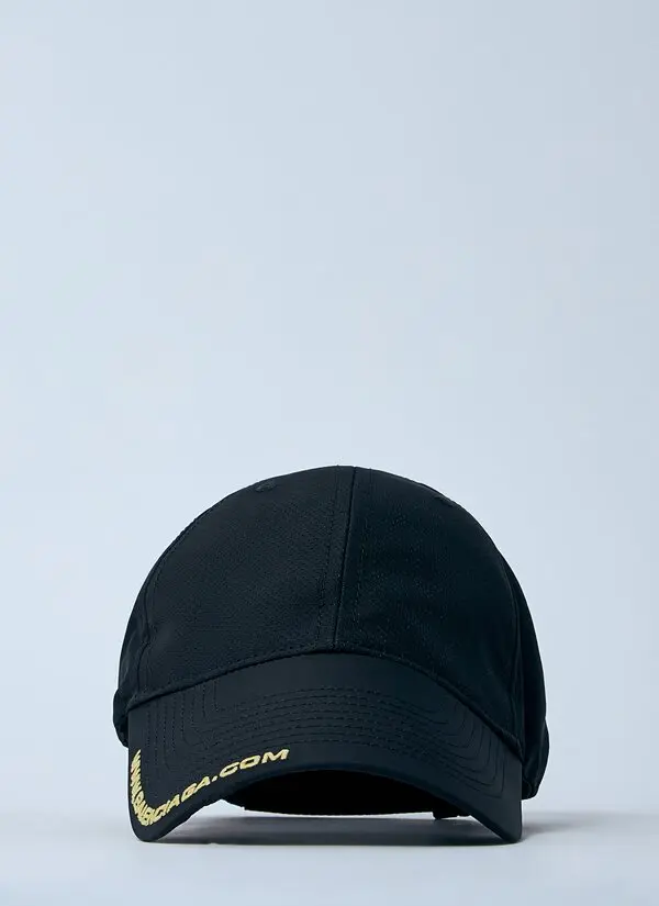 Balenciaga Logo Motif Baseball Cap - Black