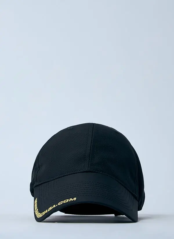 Balenciaga Logo Motif Baseball Cap - Black