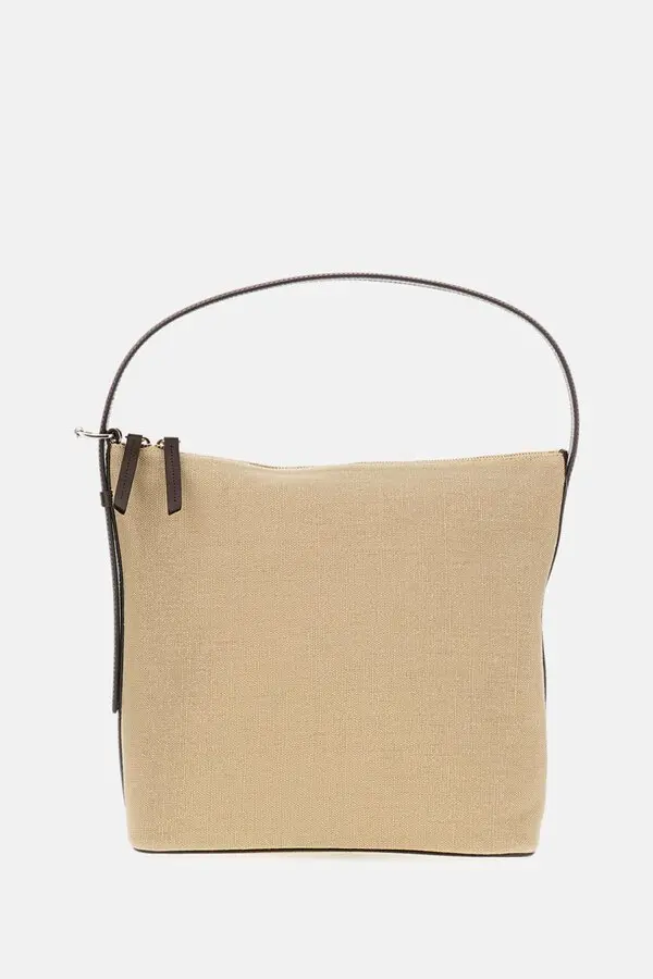 A.p.c. Vera Linen And Leather Bag - Multicolor