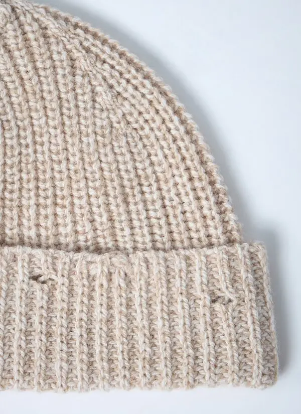 Marni Logo Motif Wool Knit Beanie Hat