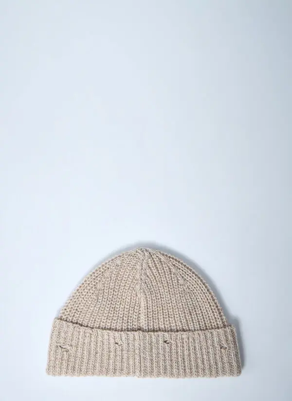 Marni Logo Motif Wool Knit Beanie Hat